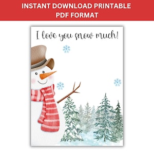 Snowman Handprint Printable Craft | "i Love You Snow Much" Keepsake ...