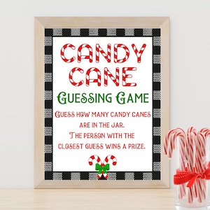 Candy Cane Guessing Game Printable | Christmas Party Game - Etsy