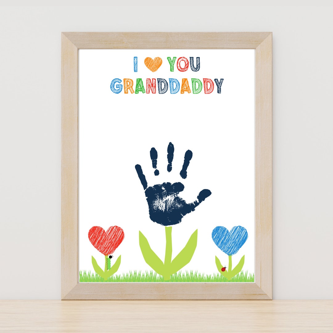 Father's Day Handprint Printable | Granddaddy Birthday Gift ...