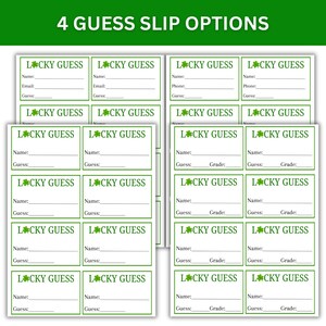 Lucky Guess St. Patrick’s Day Guessing Game | Instant Download ...