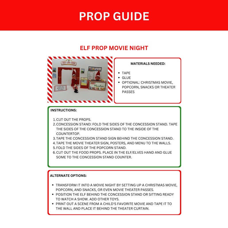 Elf Movie Prop Printable | Instant Download PDF | Candy Cane Cinema - Etsy