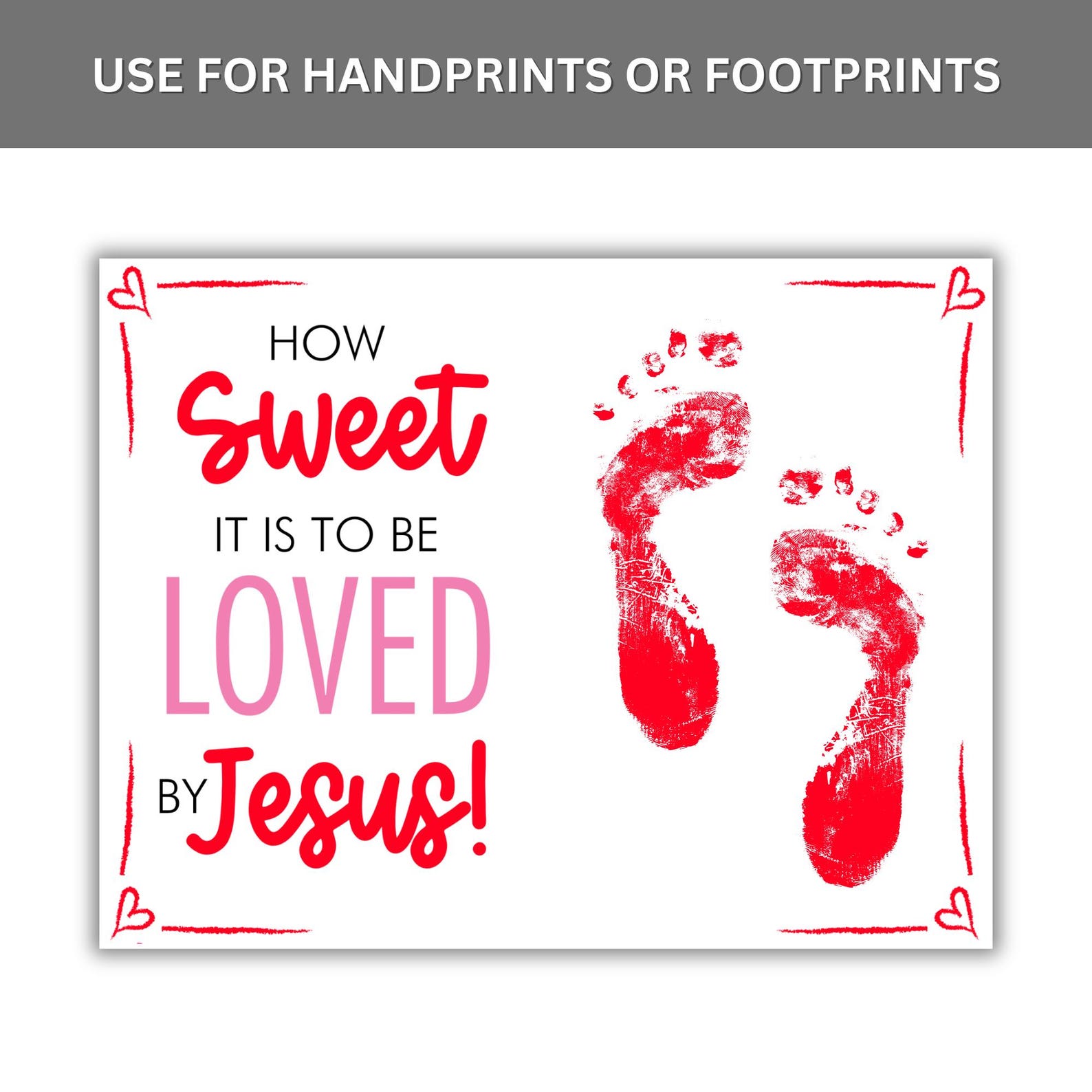 Christian Valentine Handprint Craft | Jesus Love Keepsake (PDF ...