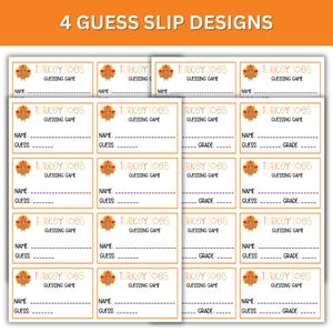 Turkey Toes Guessing Game Printable, Thanksgiving Party Game, Fall ...