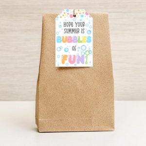 Hope Your Summer is Bubbles of Fun Gift Tag | Printable & Editable ...