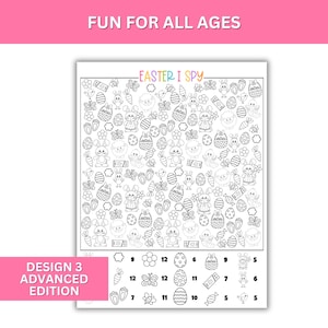 Easter I Spy Printable Game | Fun Kids Activity | Instant Download PDF ...