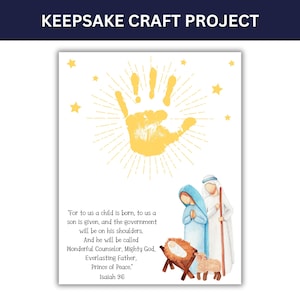 Nativity Christmas Handprint Printable Craft | Christian Christmas ...
