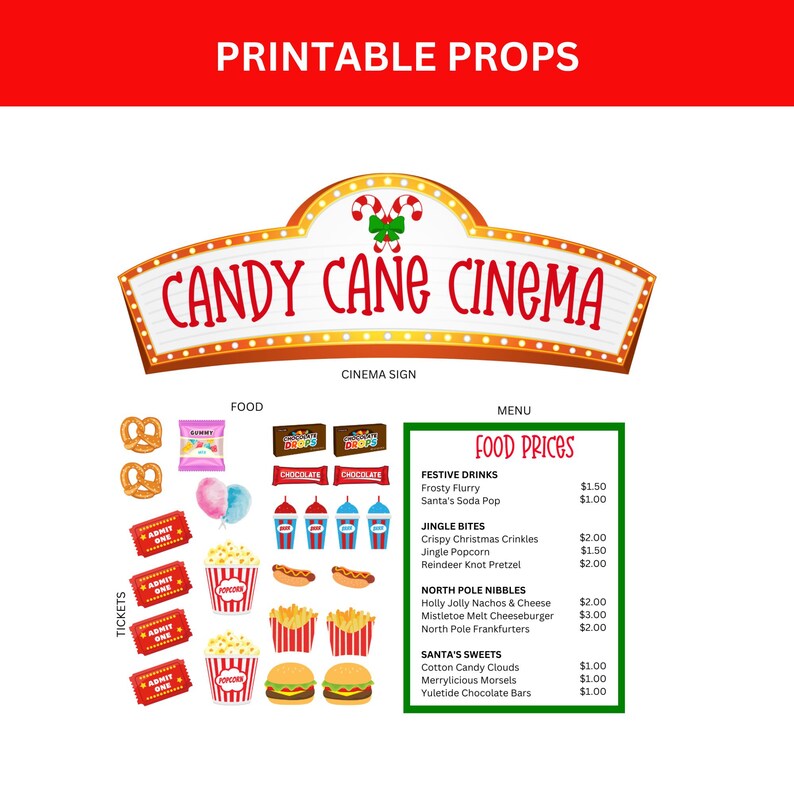 Elf Movie Prop Printable | Instant Download PDF | Candy Cane Cinema - Etsy