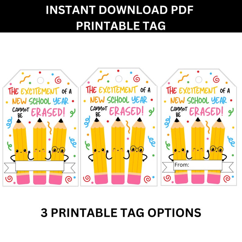 Back to School Gift Tags – Editable Teacher Gift (PDF & Canva) - Etsy