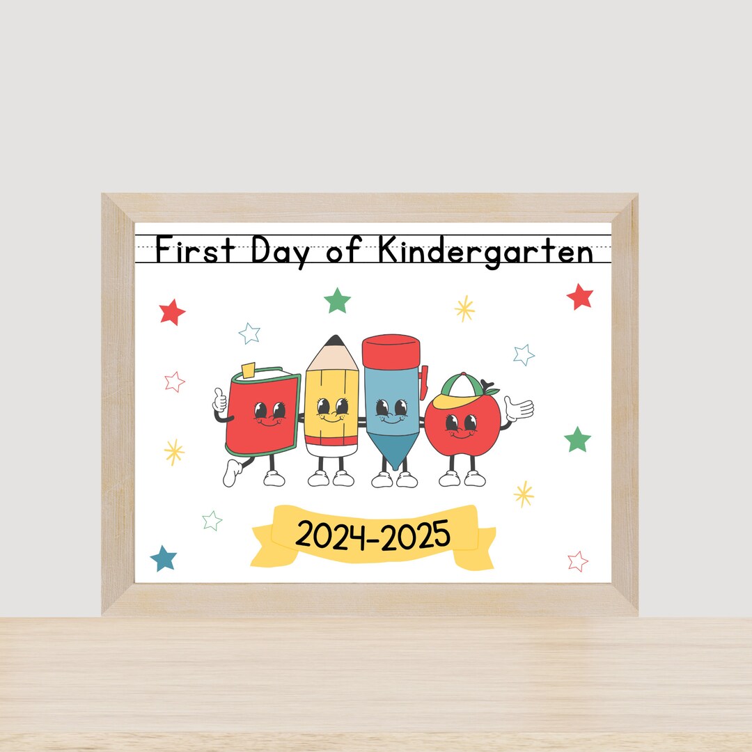 First & Last Day of Kindergarten Signs | Instant Download PDF ...