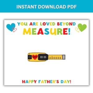 Father's Day Handprint Printable Craft You Are Loved Beyond Measure ...