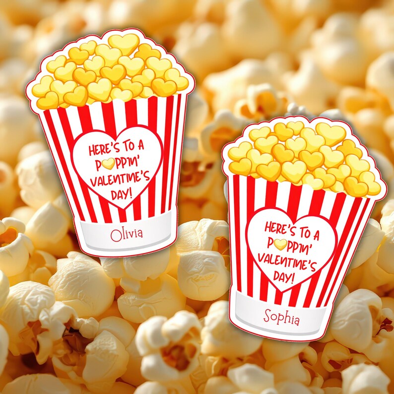 Have a Poppin Valentine Tag | Printable Popcorn Valentine | Editable ...