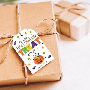 Editable Halloween Gift Tag | A Little Halloween Treat for You ...