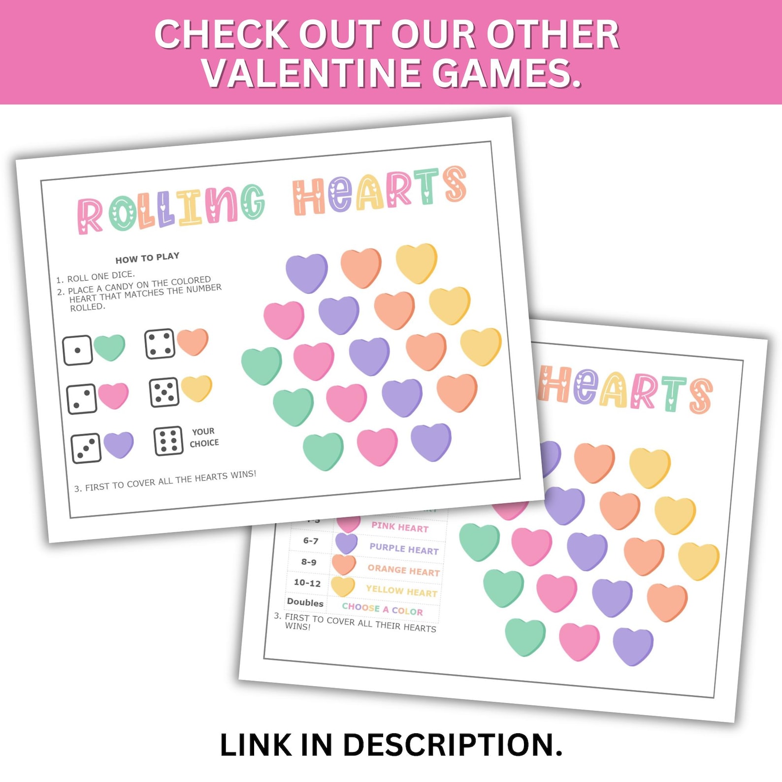 Valentine Guessing Game: Hearts in Jar Party Game (printable PDF) - Etsy