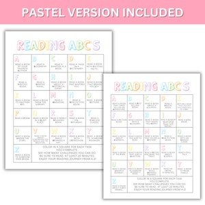 Reading Abc's Printable | Fun Reading Challenge for Kids | Instant ...