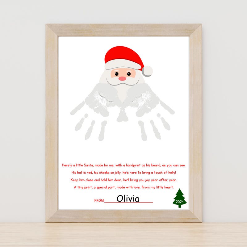 Santa Handprint - Etsy