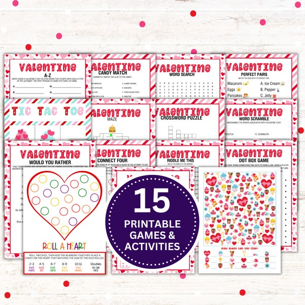 Valentines Games - Etsy