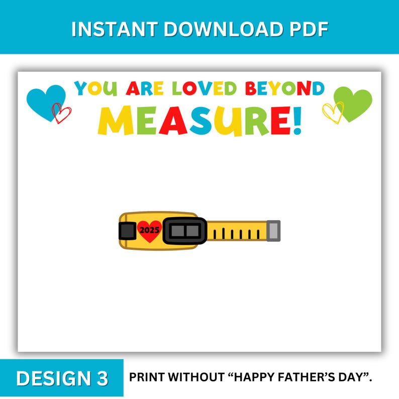 Father's Day Handprint Art: You Are Loved Beyond Measure (PDF) - Etsy