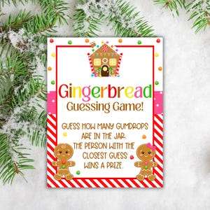 Gingerbread Guessing Game | Printable Christmas Party Activity ...