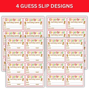 Gingerbread Guessing Game | Printable Christmas Party Activity ...