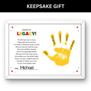 Black History Month Handprint Poem - "hands of Legacy" Kids Craft ...