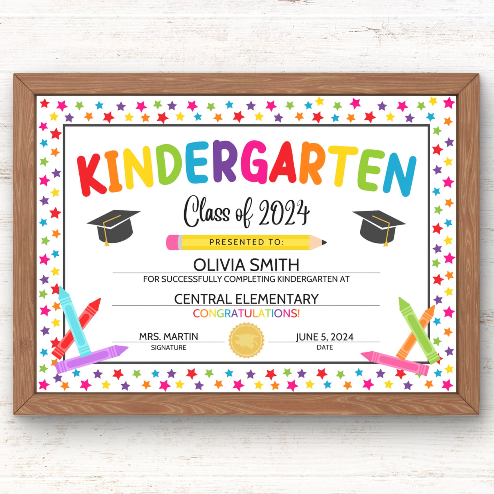 Editable Kindergarten Graduation Certificate, Kindergarten Graduation ...