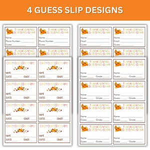 Thanksgiving Guessing Game Printable, Candy Jar Activity, Fall Harvest ...