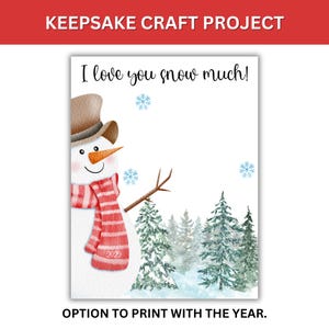 Snowman Handprint Printable Craft | "i Love You Snow Much" Keepsake ...