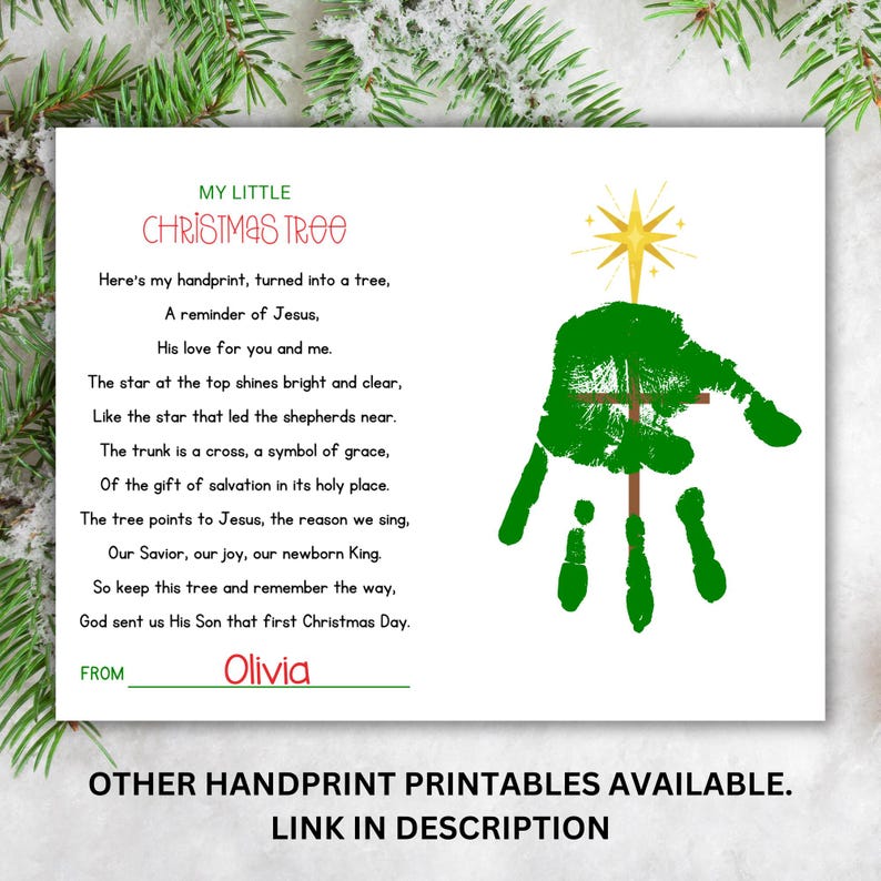 Nativity Handprint Craft: Christian Christmas Keepsake (instant ...