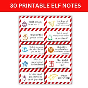 Printable 30 Elf Notes | Fun and Easy Elf Adventures - Etsy