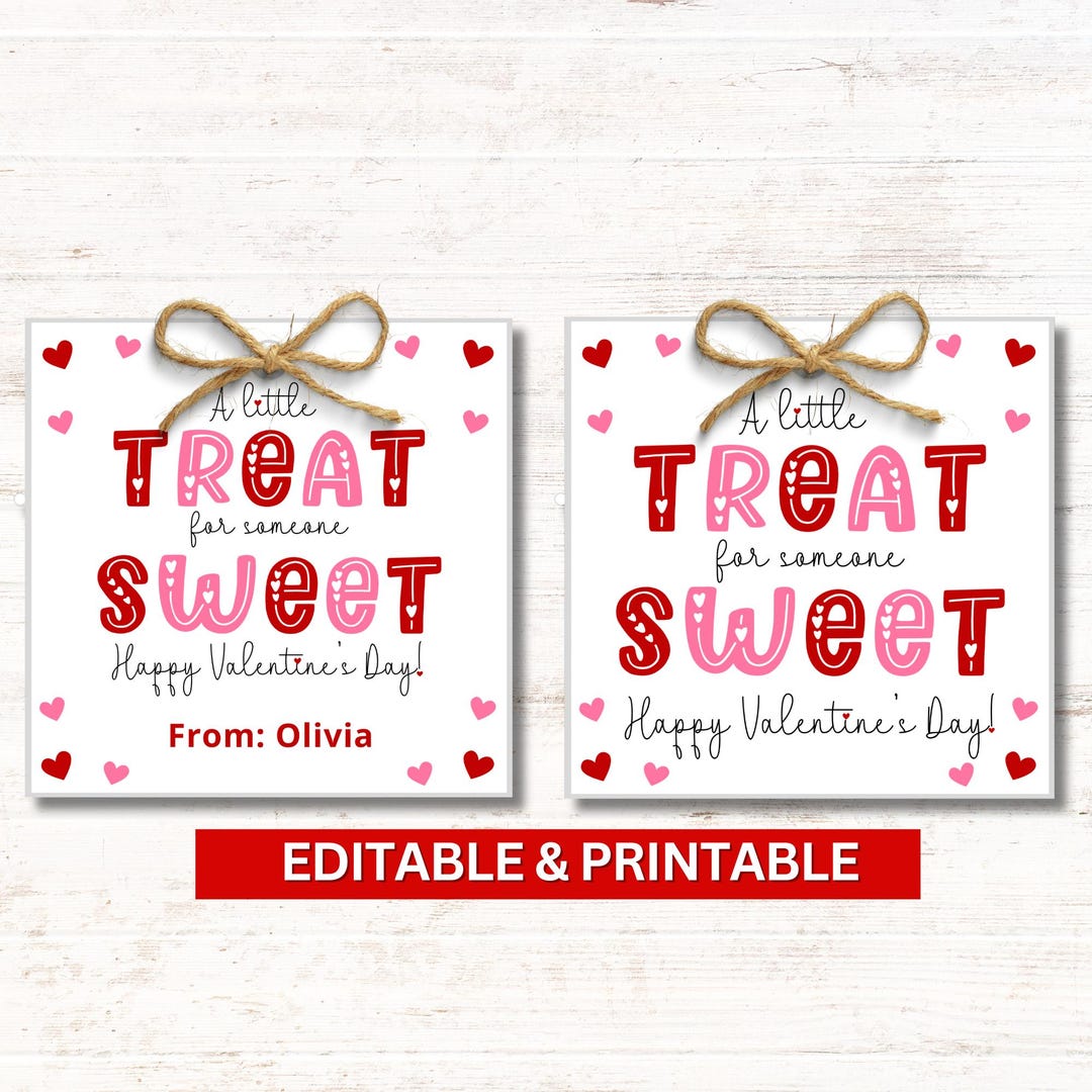 Valentine's Day Cards "a Little Treat for Someone Sweet", Classroom ...