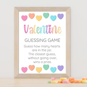 Valentine Guessing Game | Guess the Hearts in the Jar | Printable ...