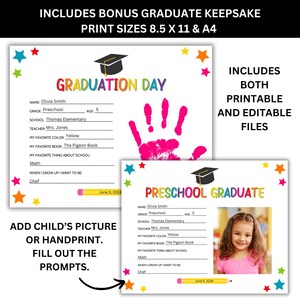 Editable Preschool Graduation Certificate: Class of 2025 (printable PDF ...