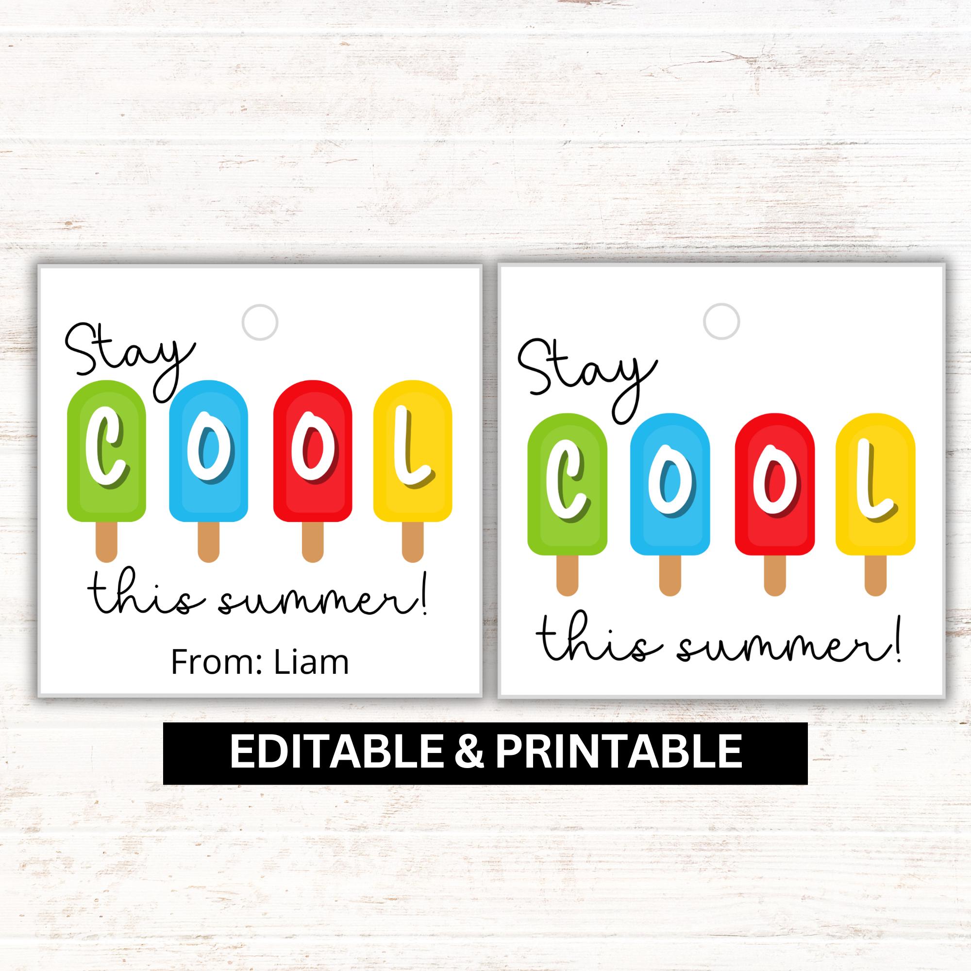 Popsicle Gift Tags | End of School Year, Editable (instant Download) - Etsy