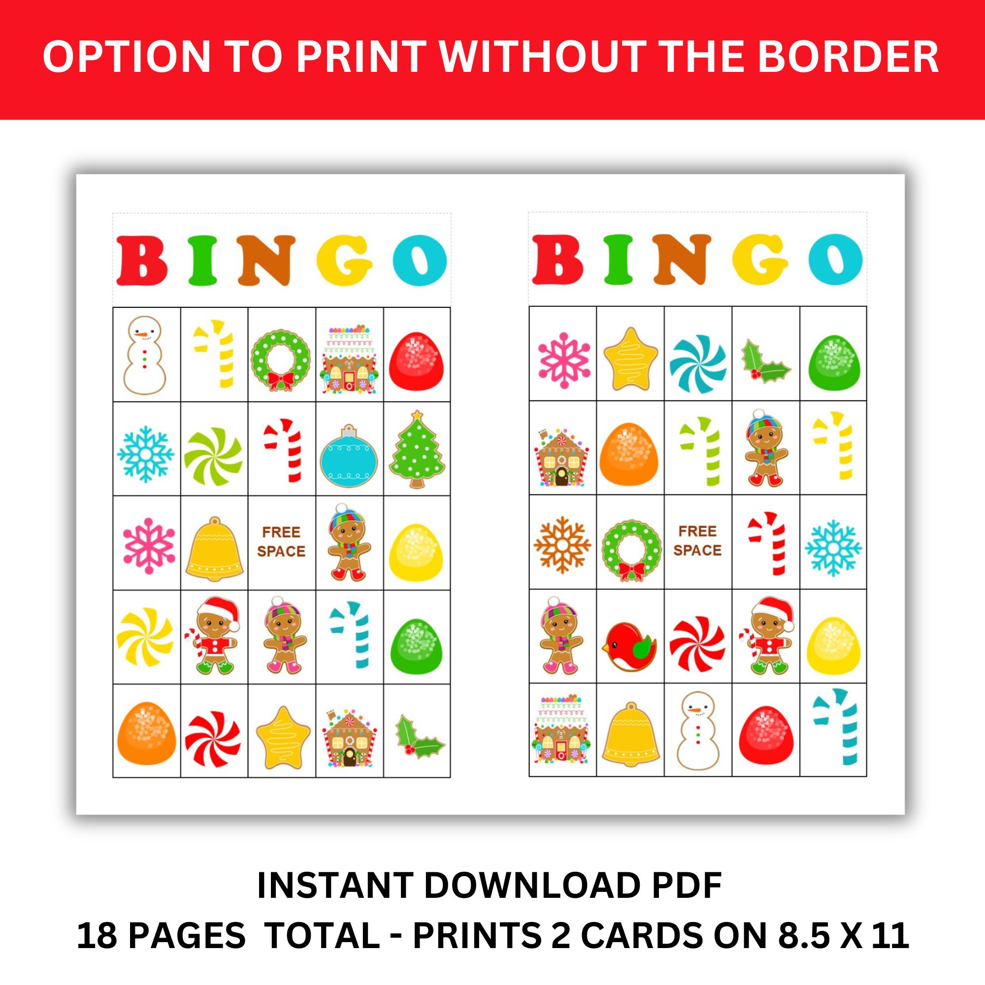 Gingerbread Bingo Game | Printable Holiday Bingo Cards | Christmas ...