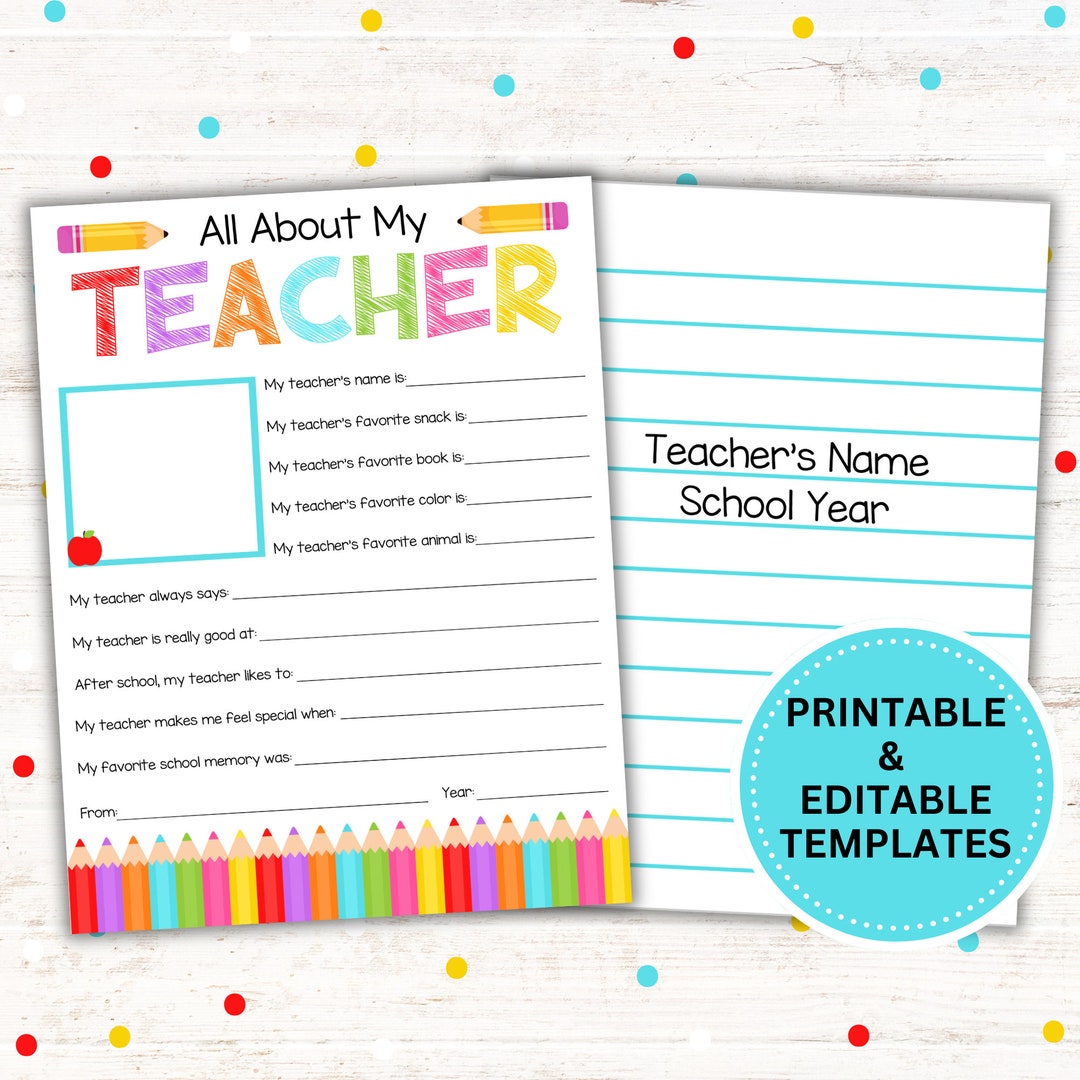 Teacher Appreciation Printable Teacher Appreciation Week Gift Thank You ...
