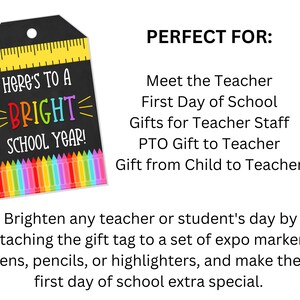 Here's to a Bright School Year Gift Tags Printable and Editable ...