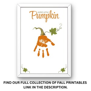 Cutest Pumpkin Handprint Craft: Halloween Keepsake Art Digital Download ...