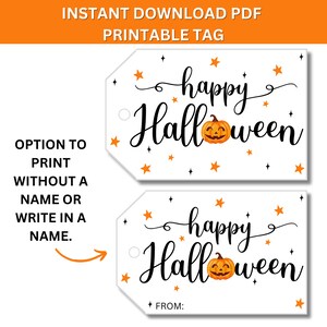 Halloween Editable Gift Tag | Happy Halloween Printable Tags ...