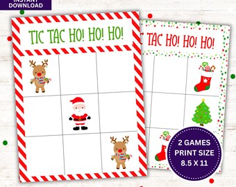 Christmas Tic-tac-toe Game Board, School Holiday Party Table Activity ...