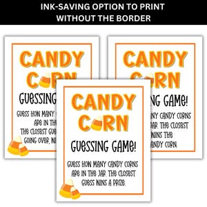 Candy Corn Guessing Game: Halloween Party, Classroom (instant PDF ...