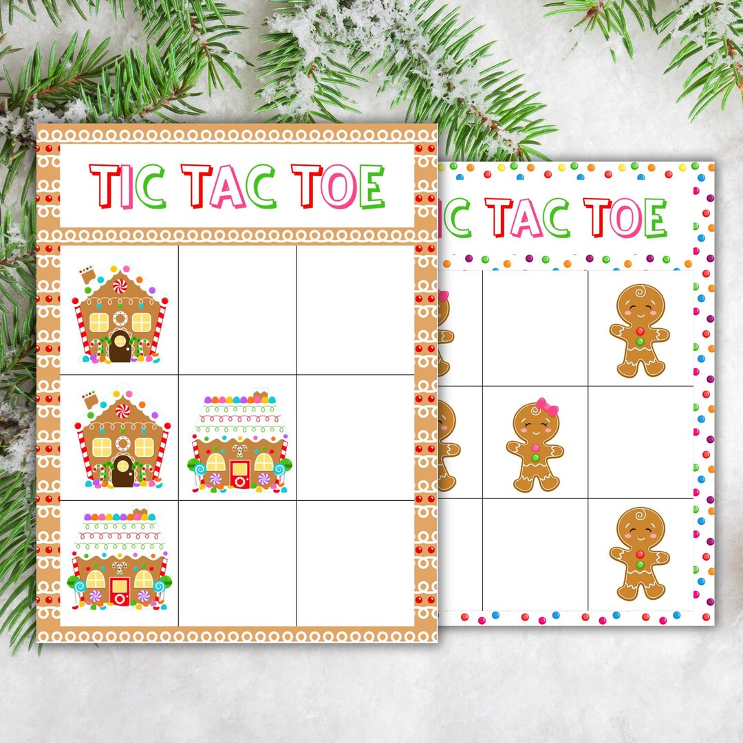 Gingerbread Tic Tac Toe | Christmas Party Printable Game PDF - Etsy