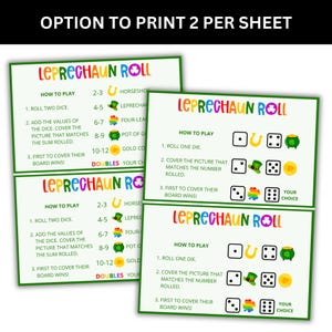 Leprechaun Roll & Cover Game | St. Patrick's Day Math (printable PDF ...