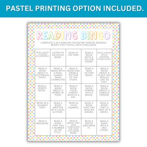 Reading Bingo Printable | Fun Reading Challenge for Kids | Instant ...