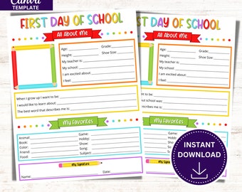 First and Last Day of School Printable, First Day of School ...