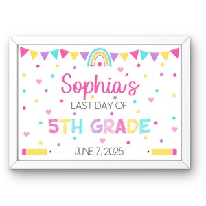 Back to School Sign, Editable First Day of School Sign Printable ...