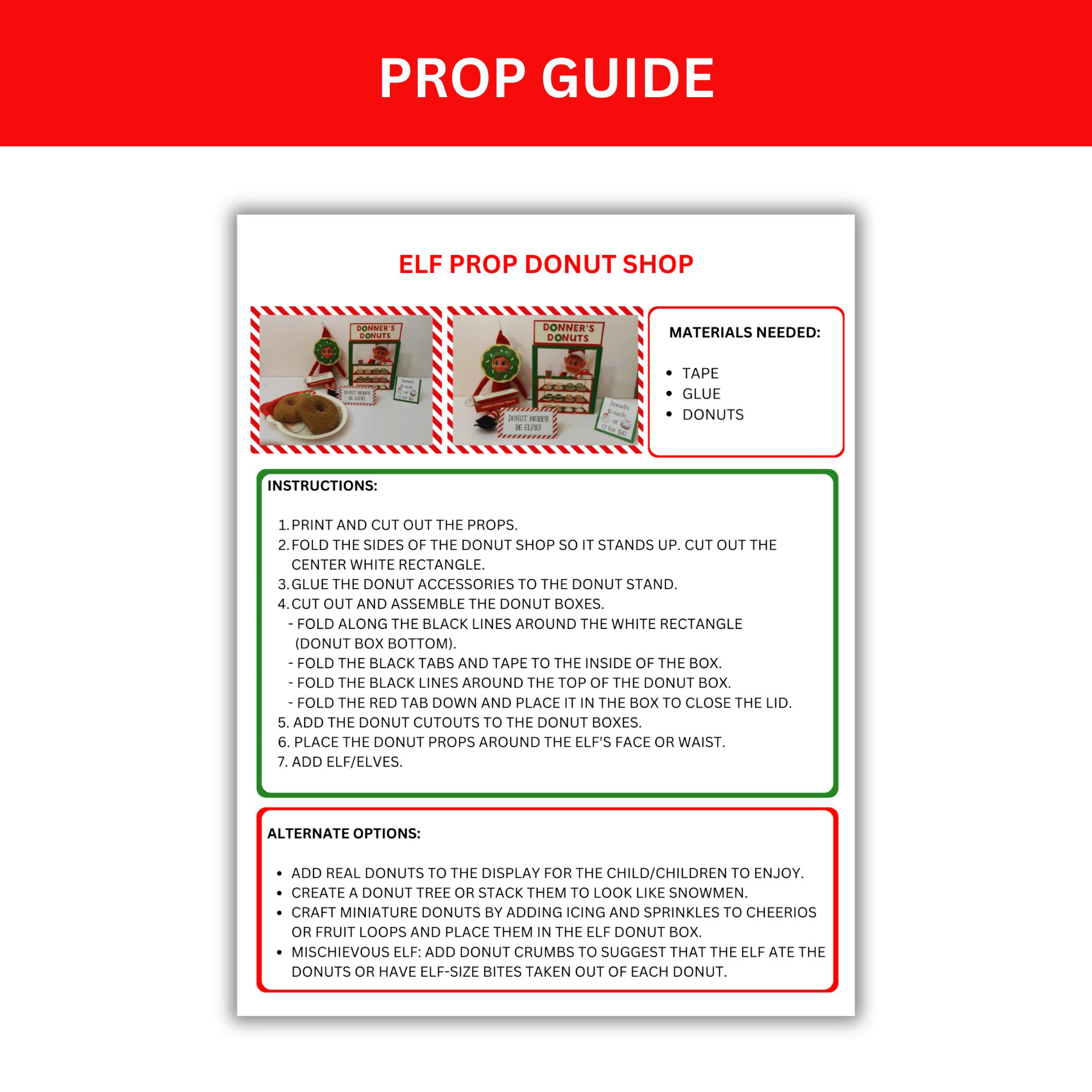 Elf Donut Prop Printable | Christmas Elf Accessories (instant Download ...