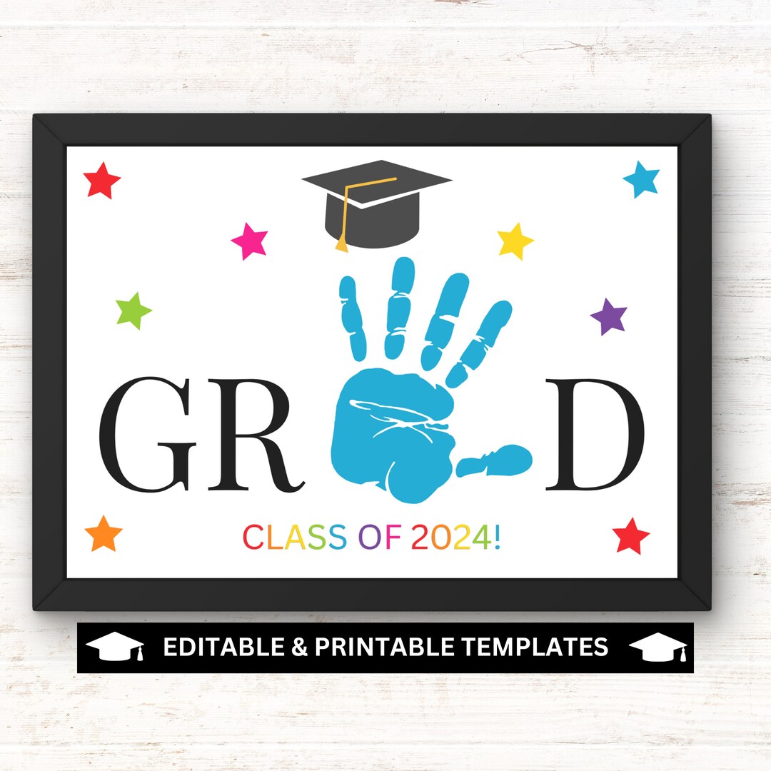 Preschool Grad Handprint Printable | Editable Graduation Keepsake ...