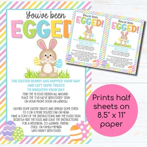 You've Been Egged Printable Easter Egg Hunt Game - Etsy