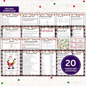 Printable Christmas/holiday Game Bundle 20 Games and Activities Instant ...