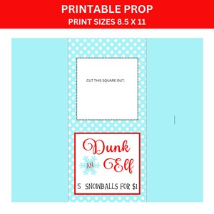 Elf Dunk Tank Printable Prop | Easy Elf Adventure - Etsy
